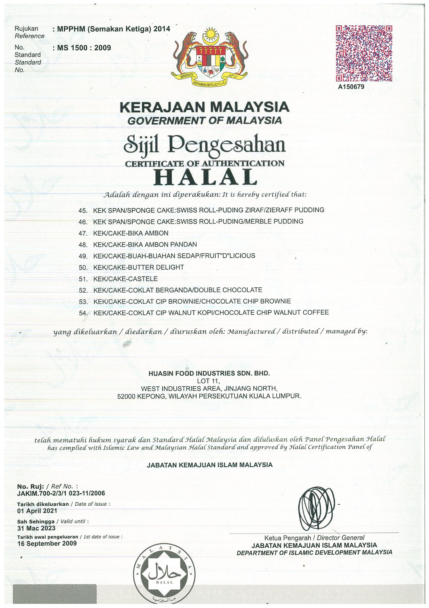 Huasin Food Industries Sdn Bhd