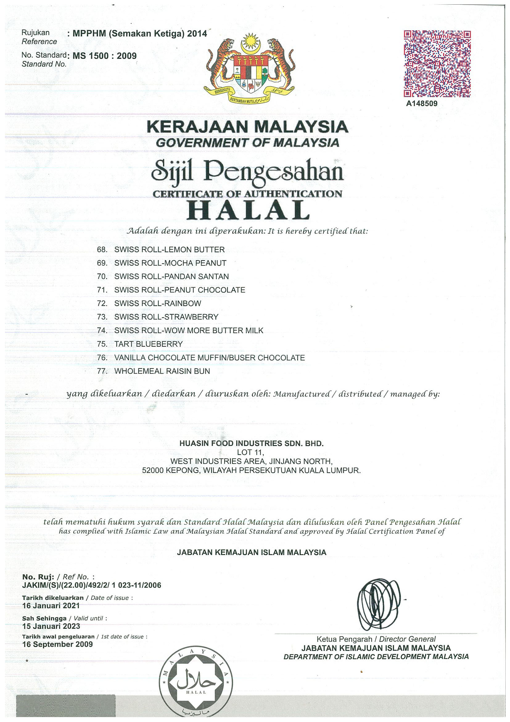 Huasin Food Industries Sdn Bhd